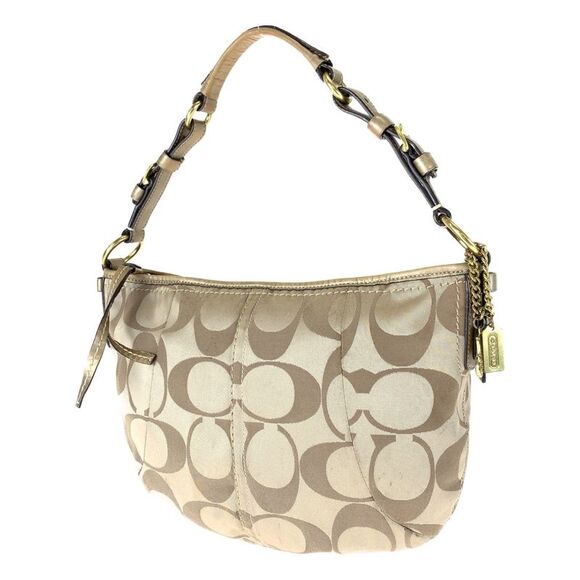 Coach | Bags | Coach Signature Canvas Leather Shoulder Bag 2675 | Poshmark